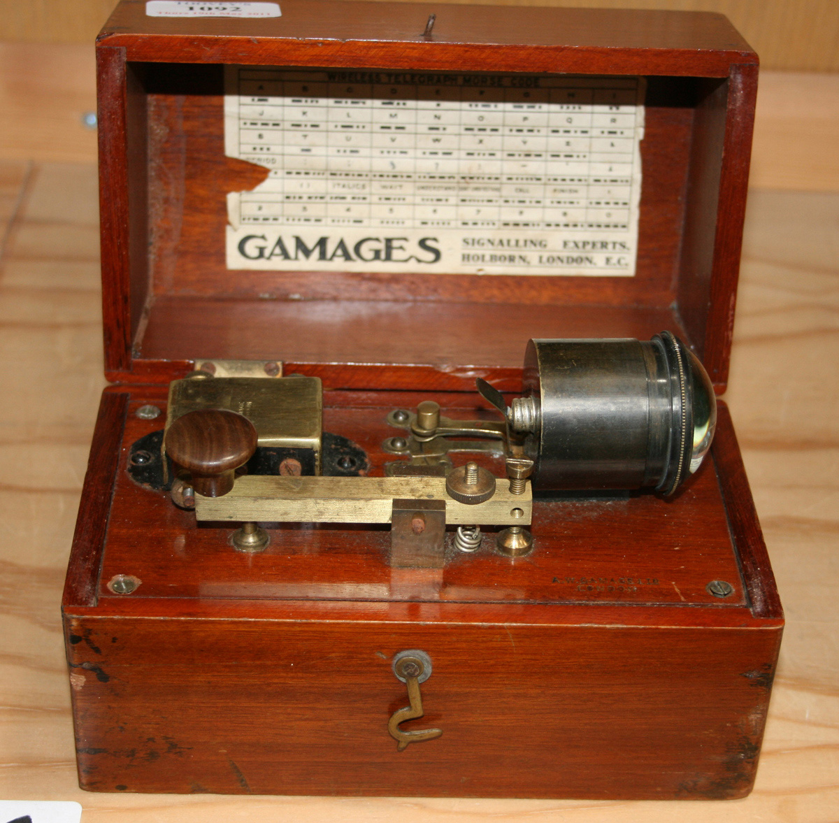 An A W Gamage Ltd Wireless Telegraph Morse Code Machine Within A An A W Gamage Ltd Wireless Telegraph Morse Code Machine Within A