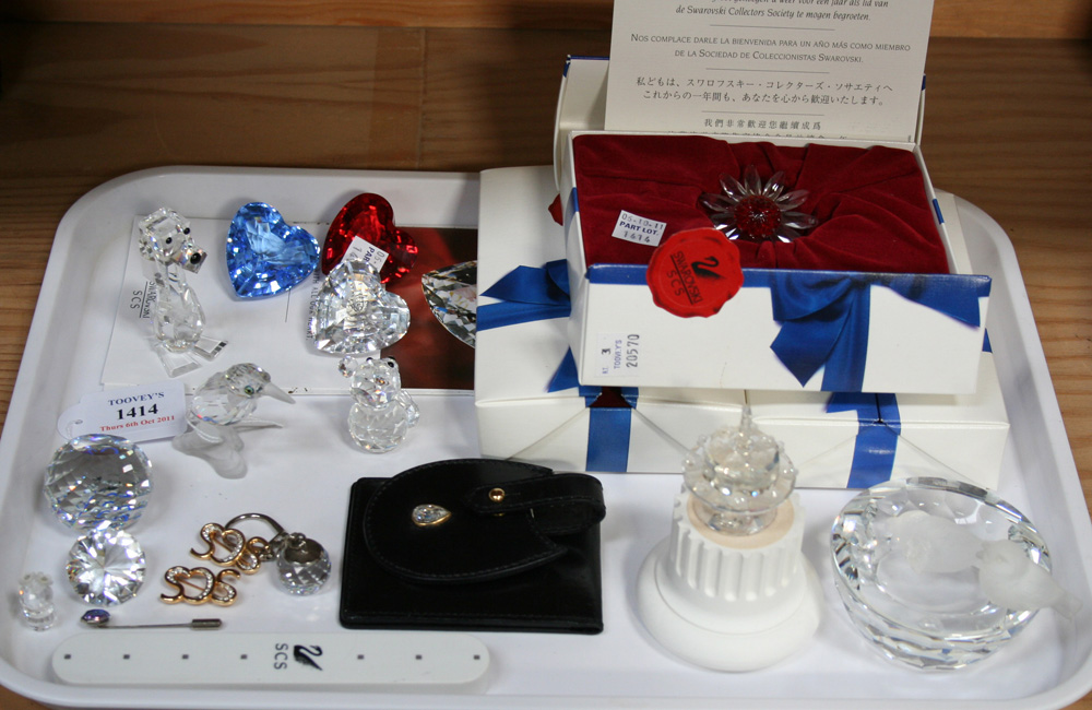 A Swarovski Collectors Society Model Of A Birthday Cake Circa 1992 