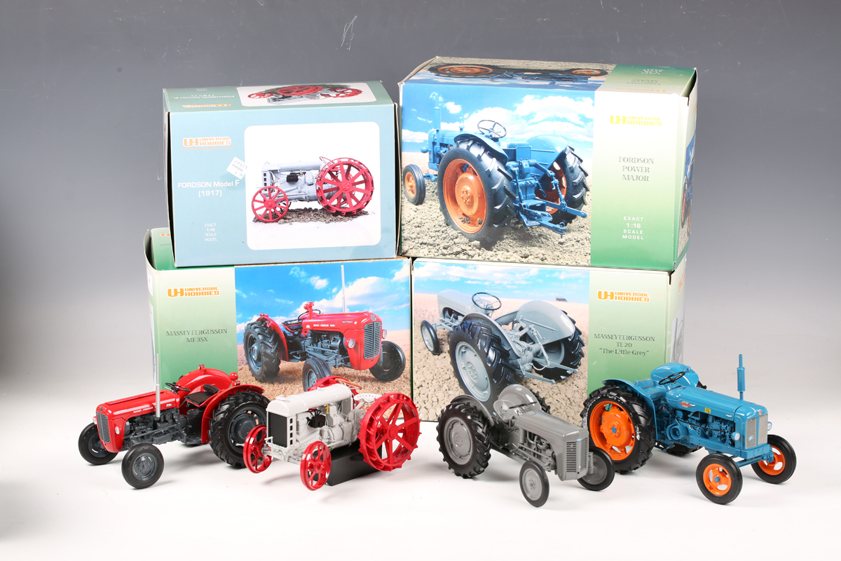 Six Universal Hobbies 1 16 Scale Model Tractors Comprising Fordson